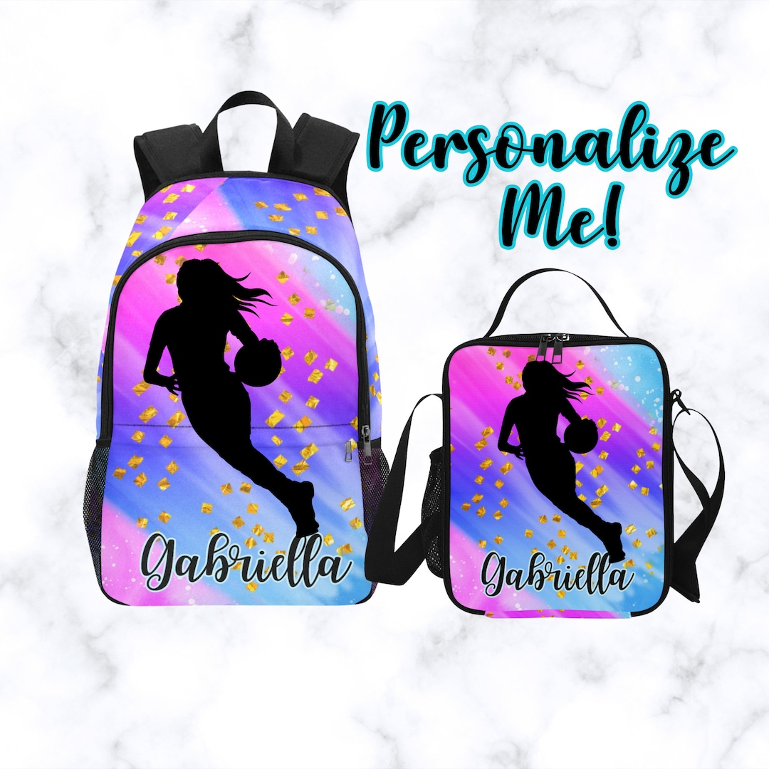 Girls Basketball Backpack Personalized With Name On Customized ...