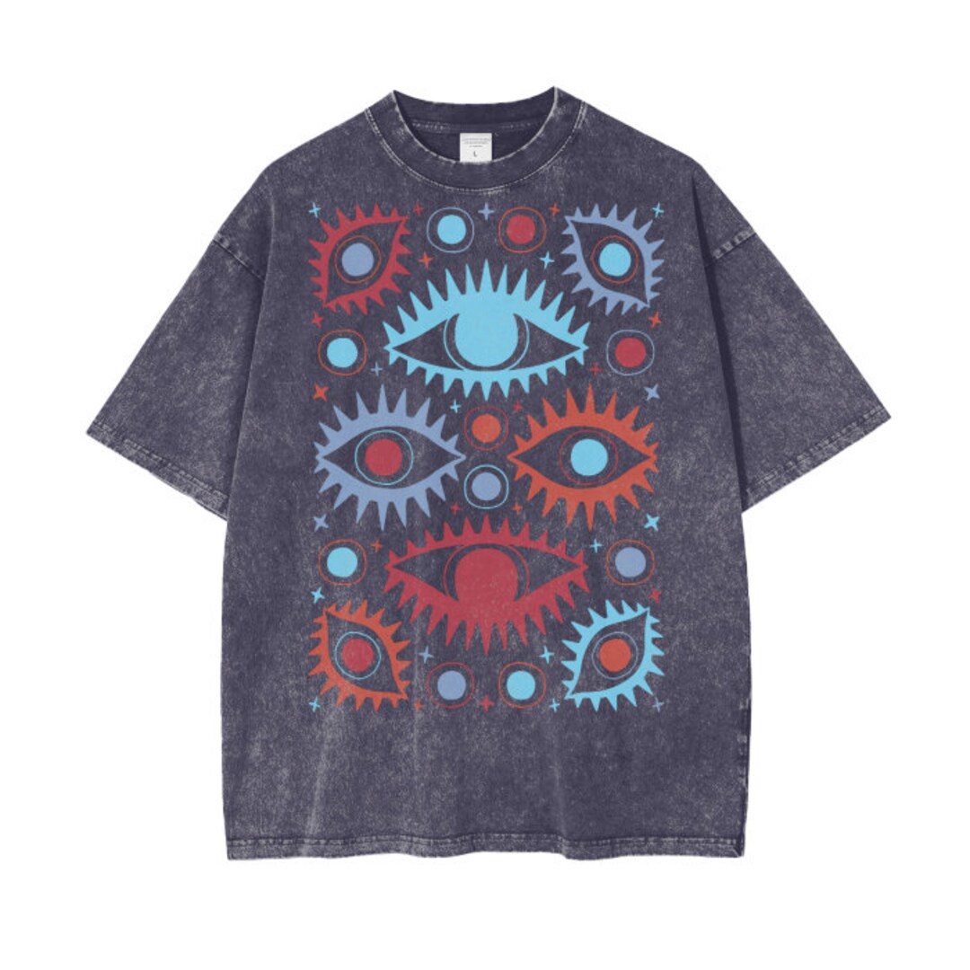 All Seeing Eye Shirt for Men, Nazar Symbol Shirts, Retro Evil Eyes ...