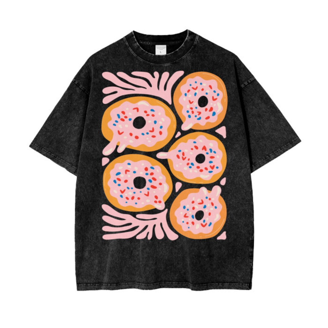 Oversized Donut Shirt for Men and Women, Donut Tshirt in Oversize Style ...