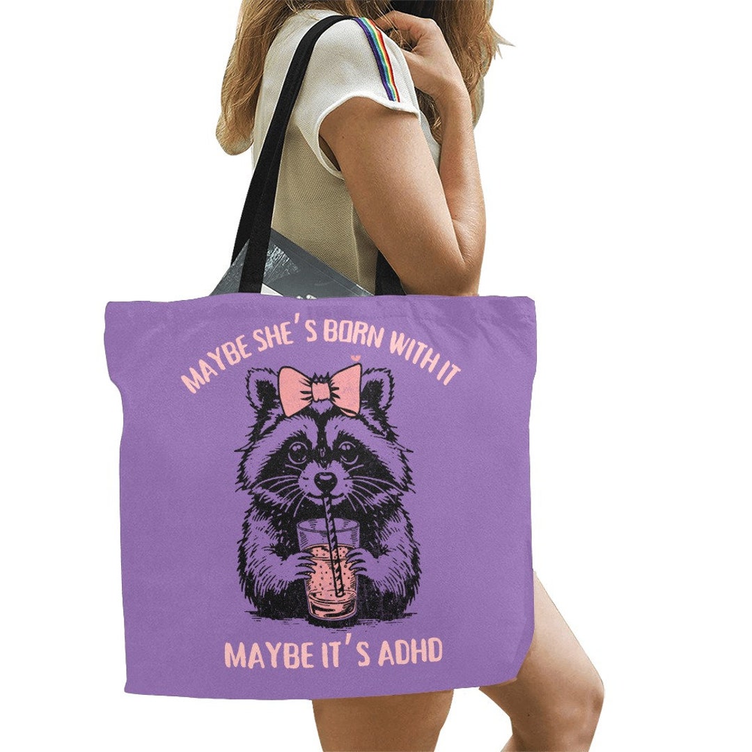 Large Adhd Tote Bags, Funny Adhd Gifts for Women, Large Tote Bag for ...
