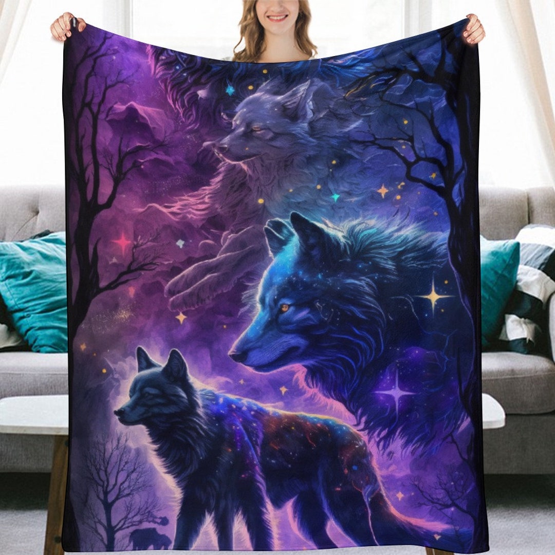Customized Wolf Blanket for Kids and Adults, Personalized Blankets for ...