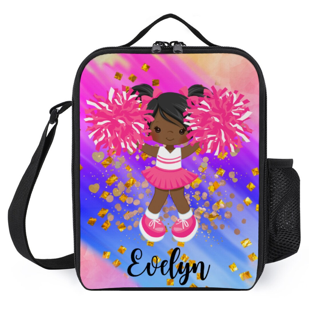 Black Girls Lunchbox With Cheerleaders Cheerleading Lunch Box for Kids ...