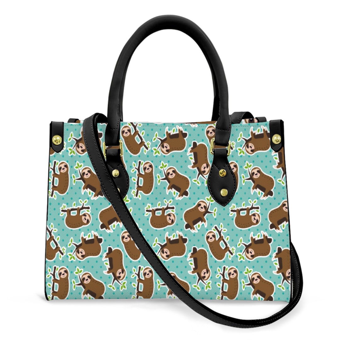 Pretty Sloth Handbag With Shoulder Straps Funny Sloth Bag for - Etsy