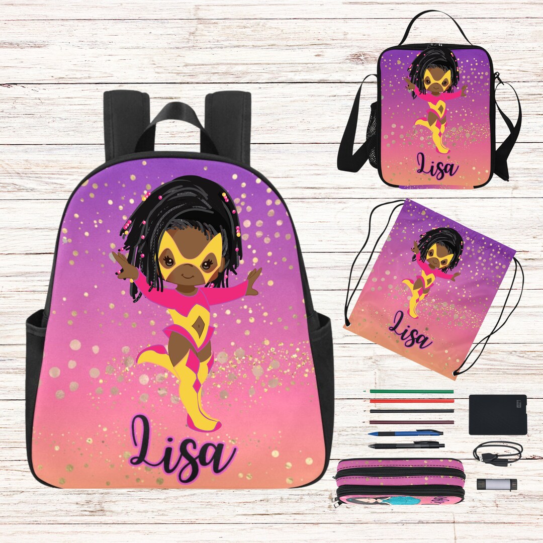 Black Girl Superhero Backpack Fully Personalized Backpack for African ...