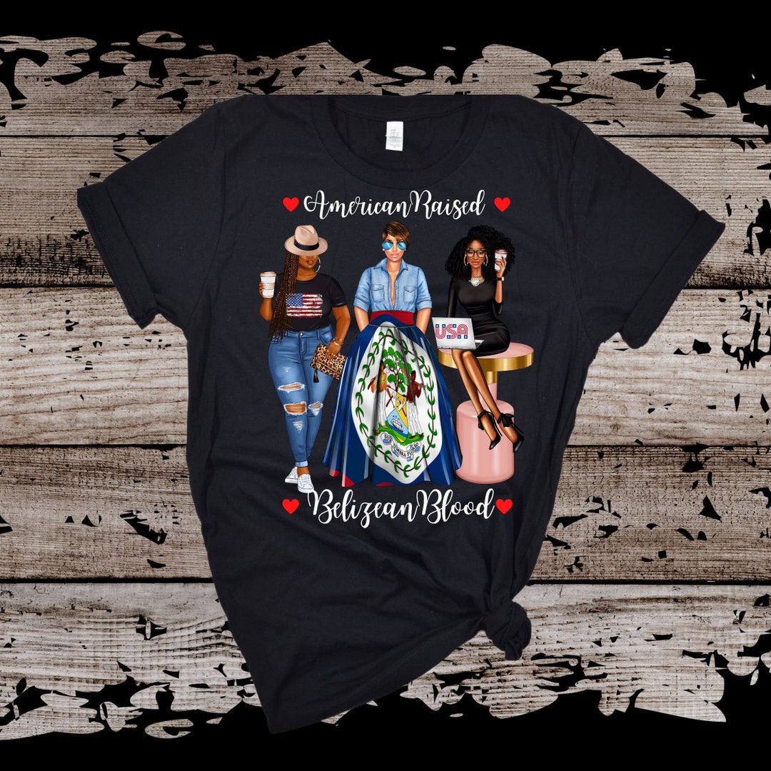 Afro Belize Shirt for Women, Belizean African American Queen Tshirt ...