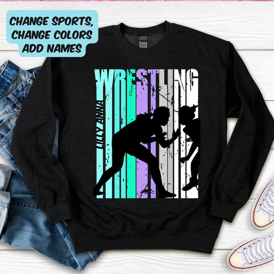 Wrestling Sweatshirts for Girls, Cute Personalized Sweatshirt for ...