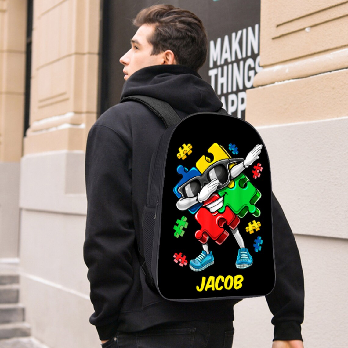 Dabbing Funny Autism Awareness Backpack for Kids Boys | Etsy