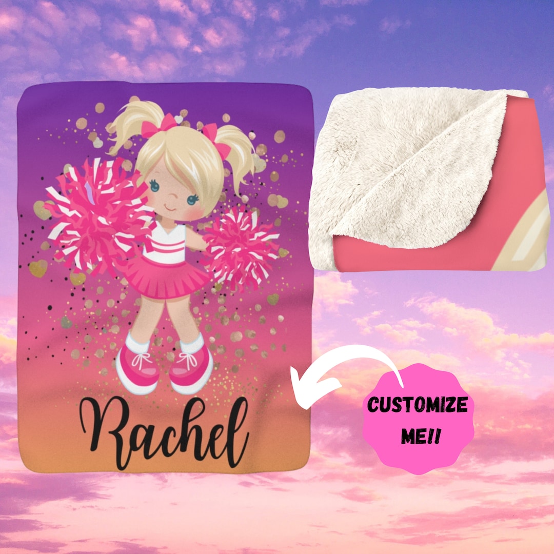 Personalized Cheerleading Blanket for Girls Customized Cheerleaders ...