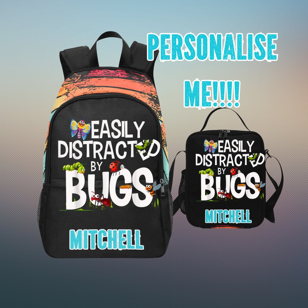 Funny Bug Backpack for Boys, Personalized Backpack for Bug Lovers, Bug ...
