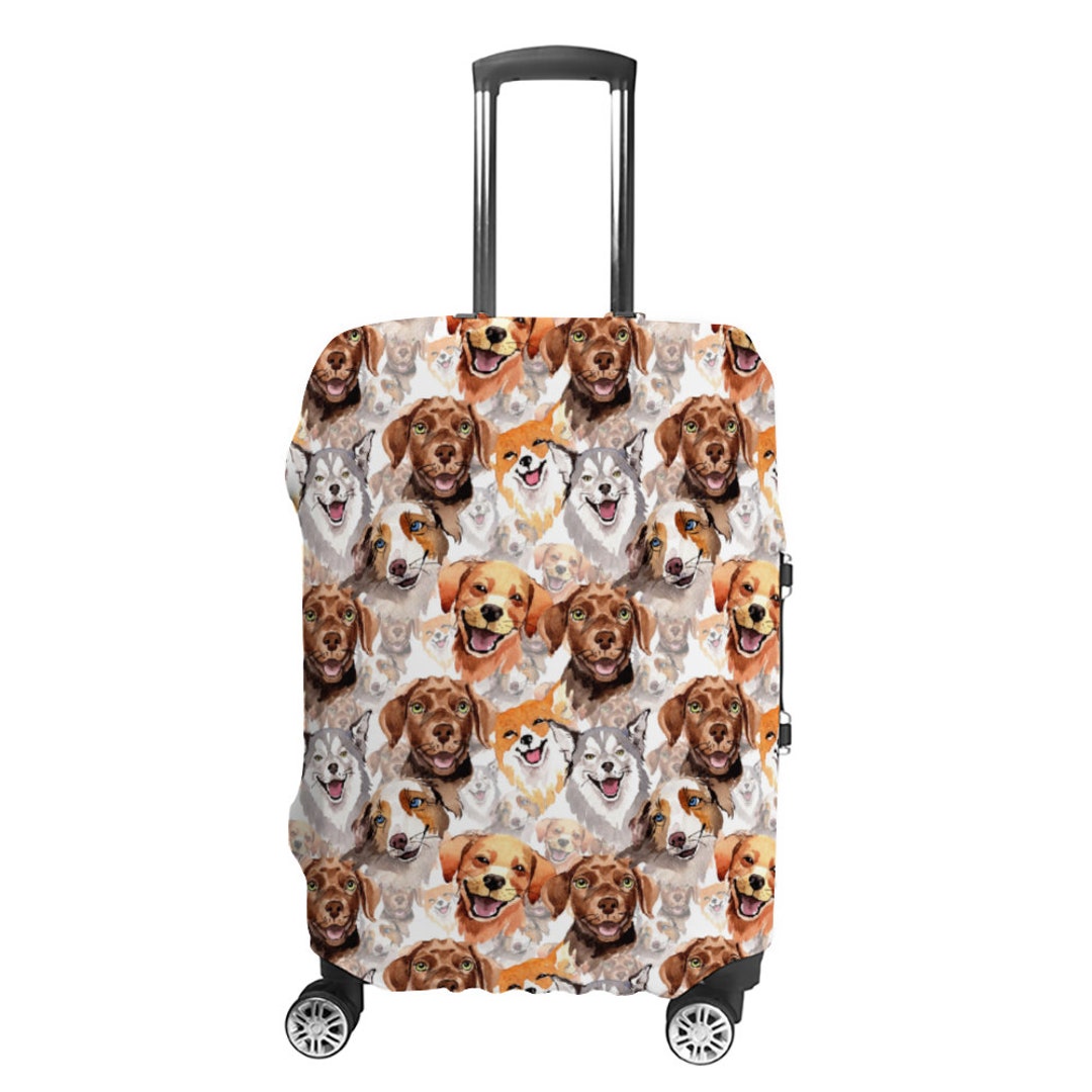 Dog Luggage Cover for Women and Girls, Cute Suitcase Protector With Dog ...