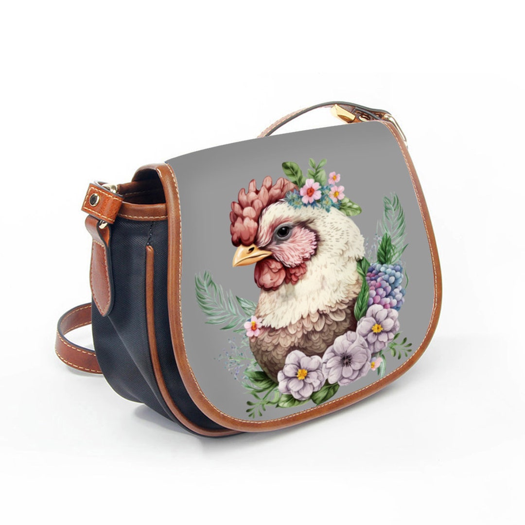 Watercolor Realistic Chicken Bag for Women Rooster Bag Over - Etsy