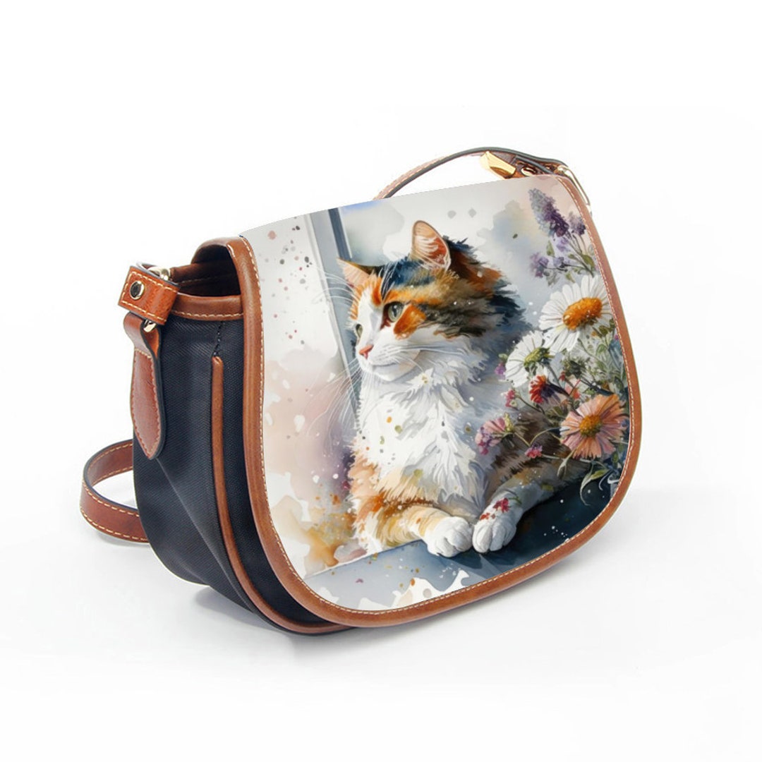 Cat Crossbody Bag for Women, Realistic Cat Messenger Bag for Women, Cat Purse With Strap, Cat ...