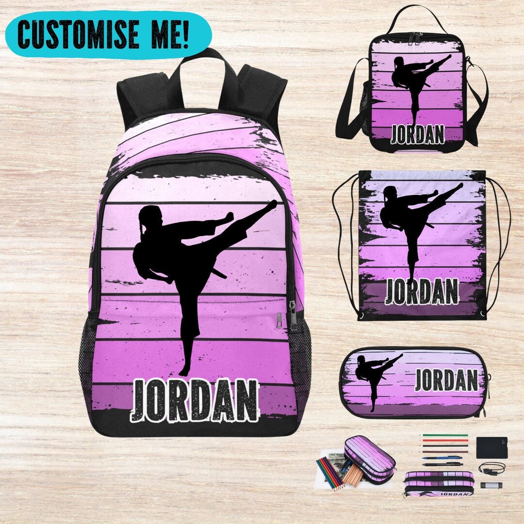 Personalized Taekwondo Backpack for Girls, Karate Book Bags for Back to ...
