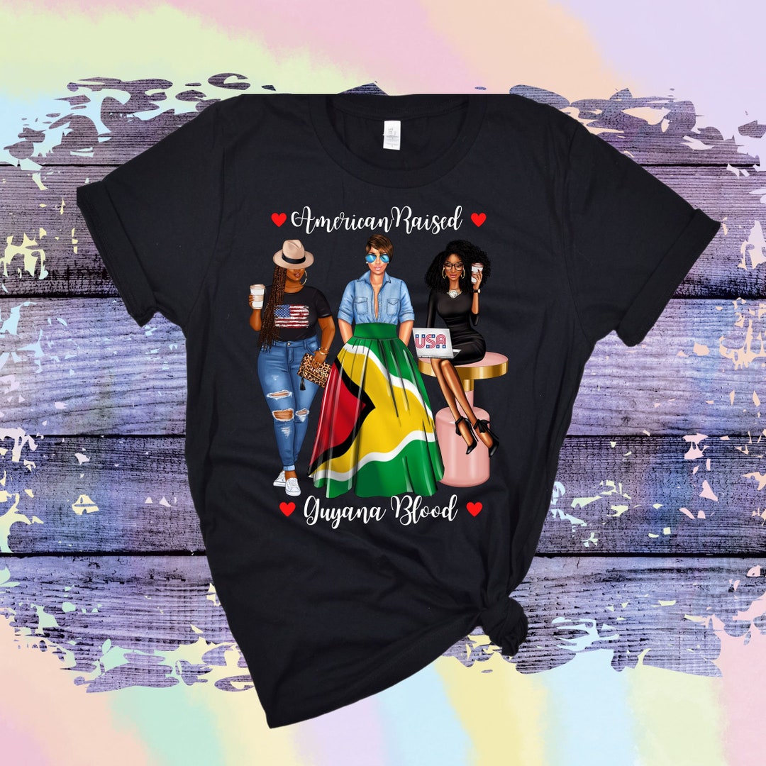 Afro Guyana Shirt for Women, Guyana African American Queen Tshirt ...