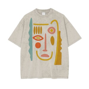 Picasso Abstract Face Shirt Oversized Abstract Art Shirt - Etsy