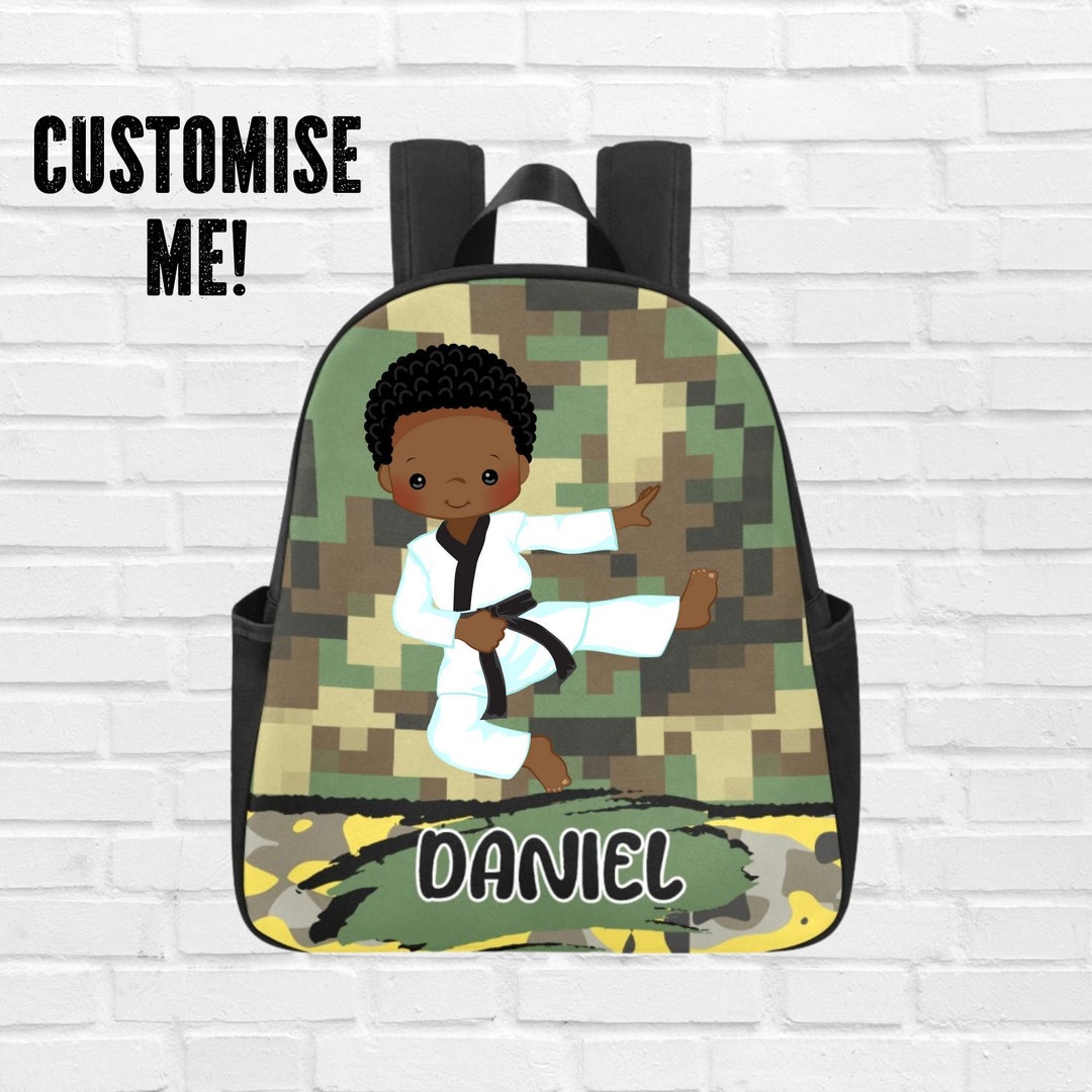 Karate Backpack for Boys With Name, Customized Ninja Backpack for ...