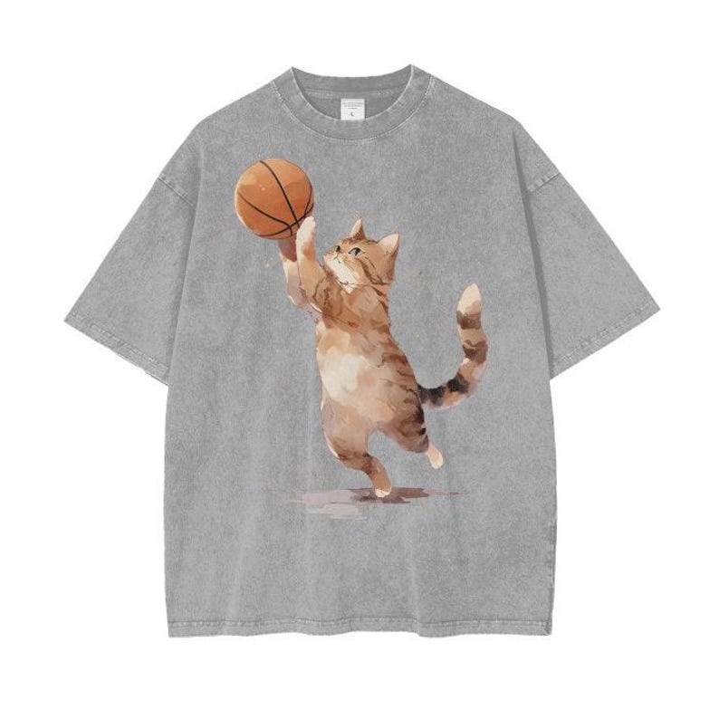Oversized Cat Playing Basketball Shirt for Men and Women, - Etsy