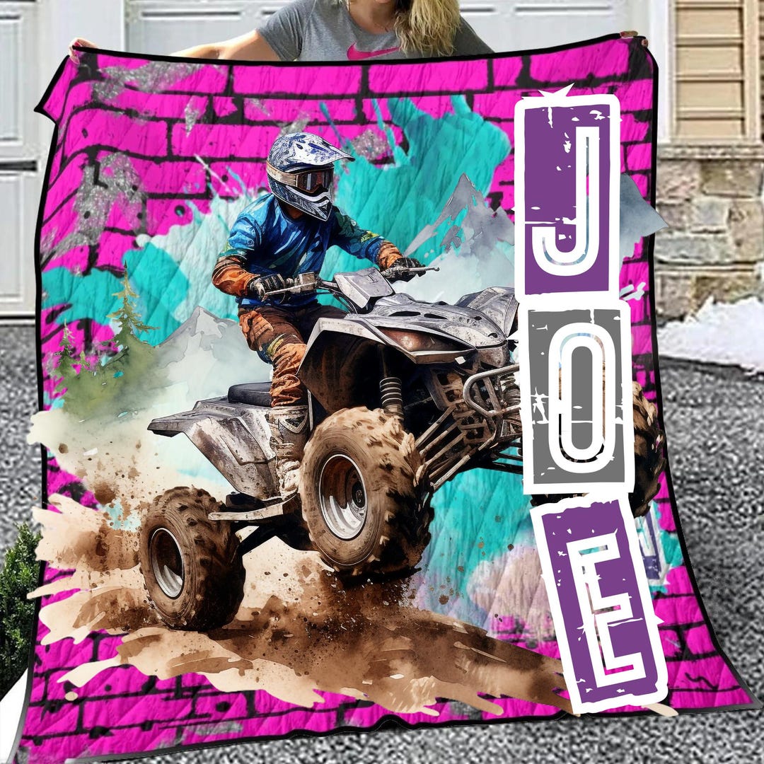 Personalized ATV Quilts for Kids, Customized ATV Quilts With Names On ...