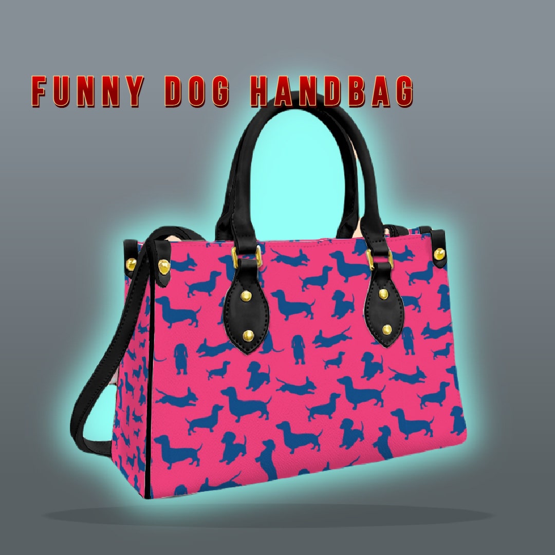 Womens Dachshund Handbag With Straps, Work Handbag for Sausage Dog ...