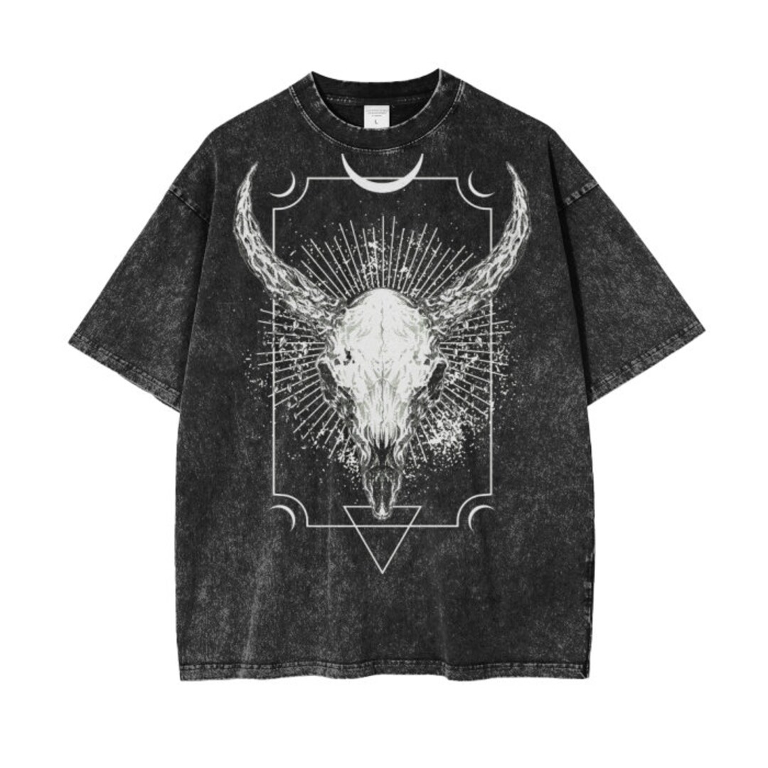 Women's Oversized Goth Shirt, Grunge Western Shirts for Women, Occult ...