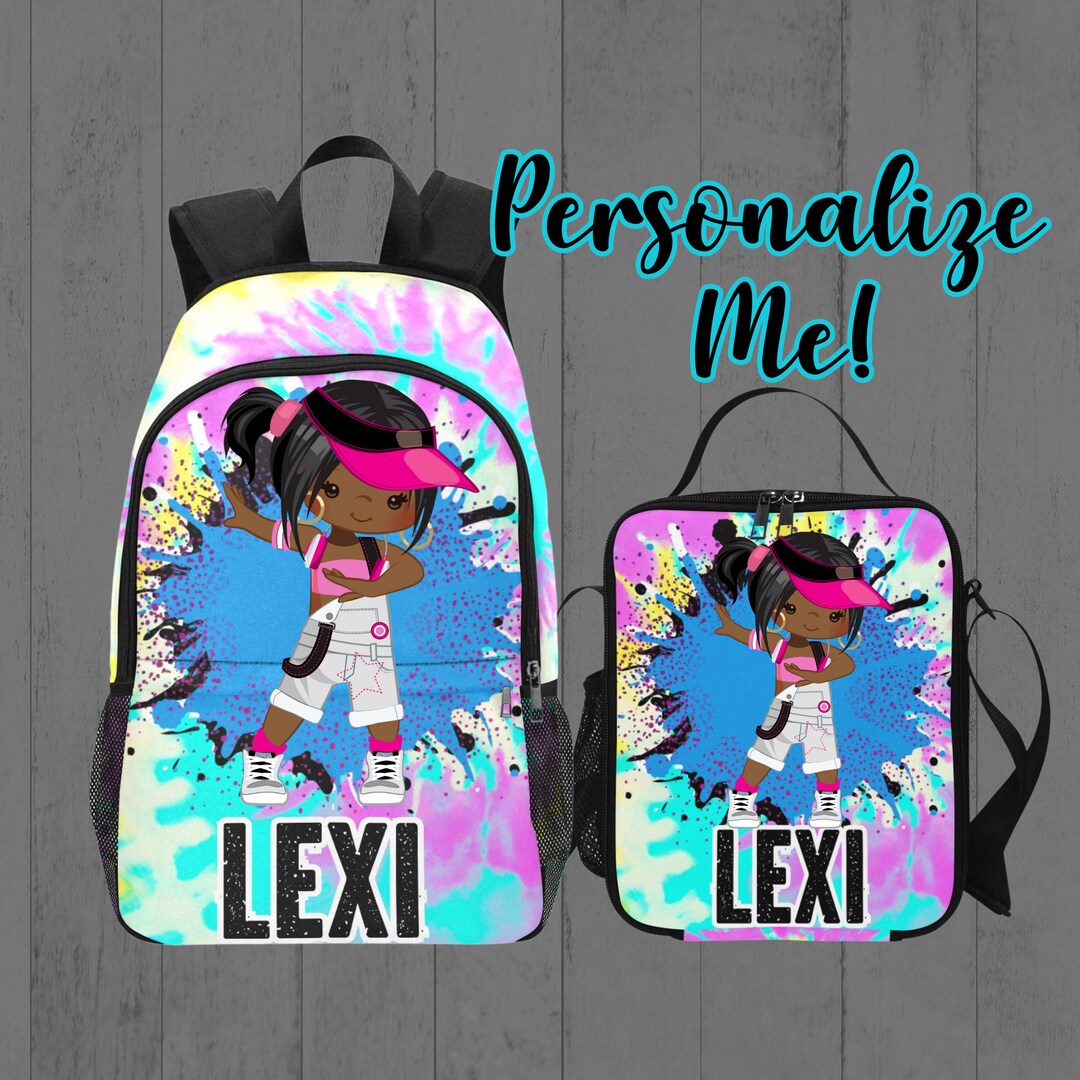 Personalized Street Dancer Backpack for Girls, Tie Dye Hip Hop Star ...