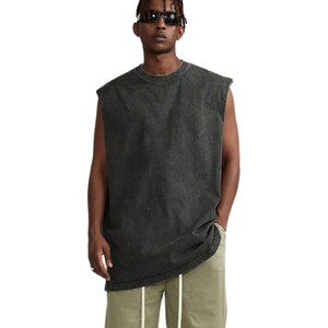 Oversized Men's Acid Wash Tank Tops, Distressed Tank Tops for Men ...