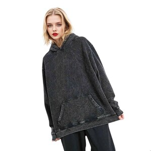 Men's Acid Wash Distressed Oversized Hoodie, Men's Oversize Hoodie ...