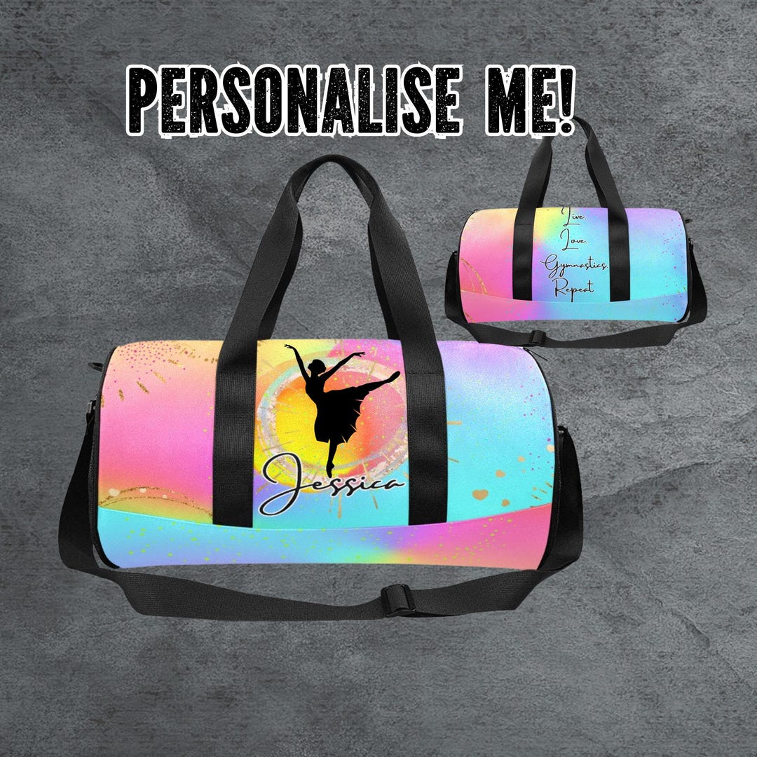 Personalized Duffle Bag for Ballet Dancers - Girls Ballerina Bag Fully ...