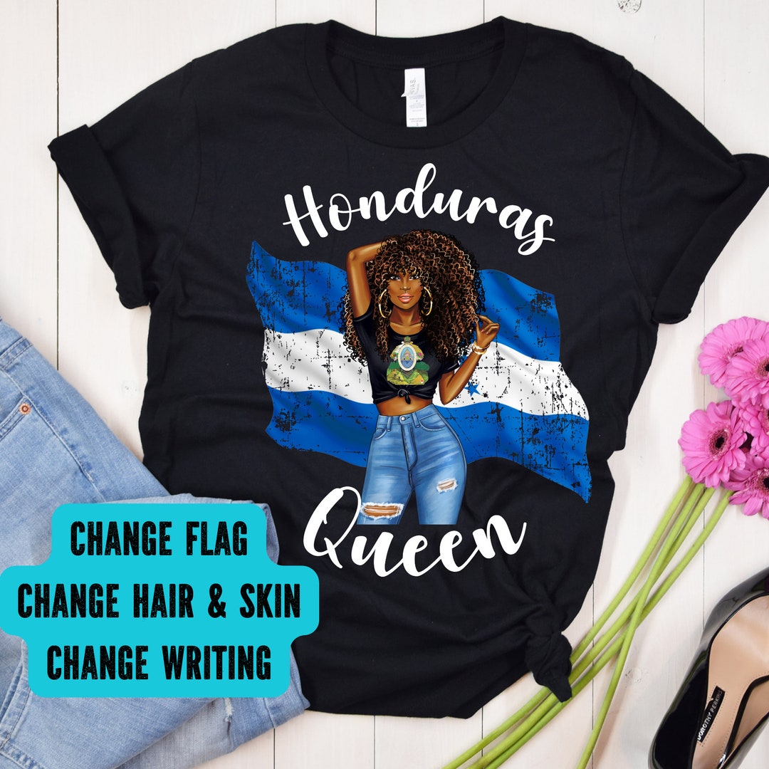 Personalized African Honduran Queen Shirt for Women, Black Honduran ...