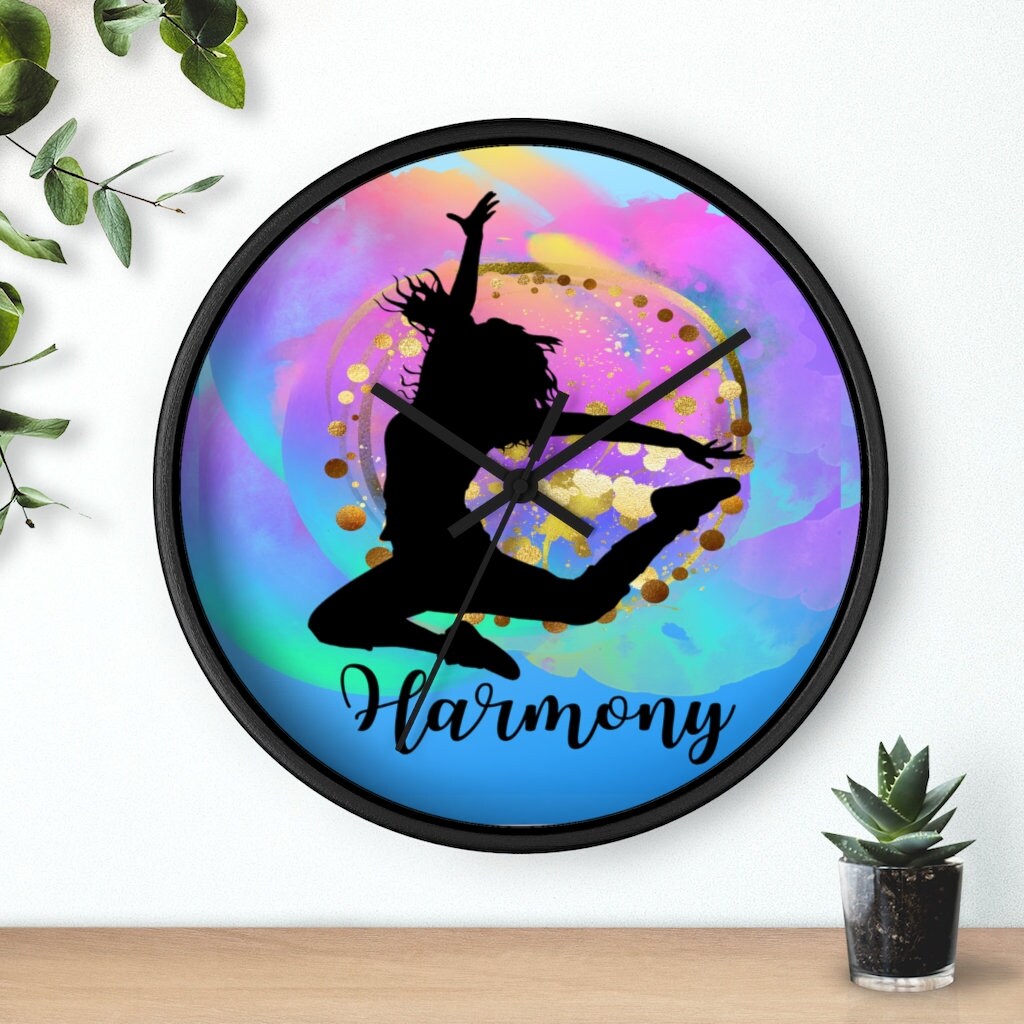 Personalized Wall Clock for Dancers Girls Dancing Clock for | Etsy