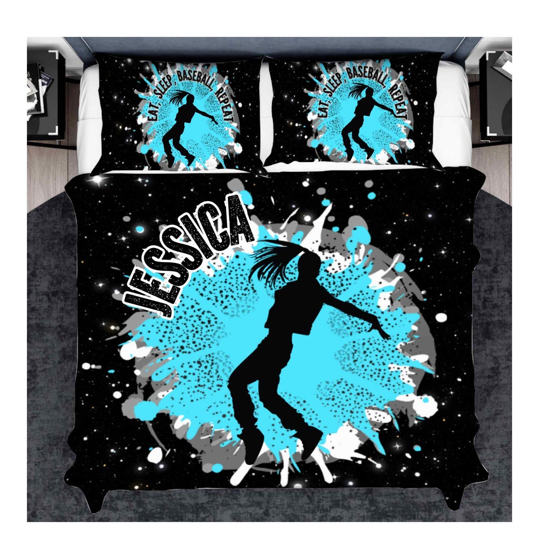 Personalized Modern Dance Bedding Set for Girls, Custom Bed Set for Hip ...