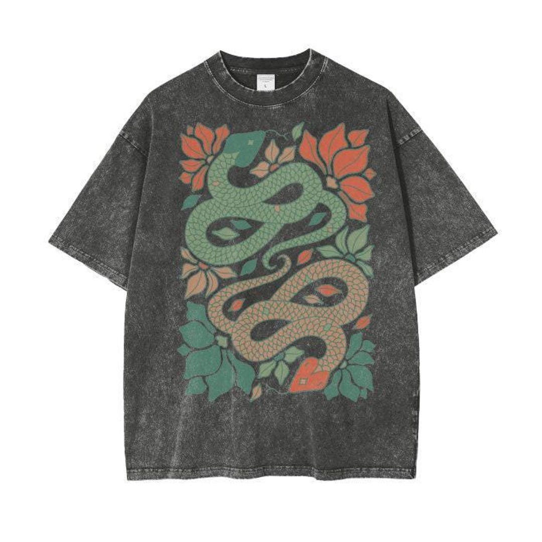 Oversized Snake Shirt for Men and Women, Mens Cottagecore Tshirts With ...