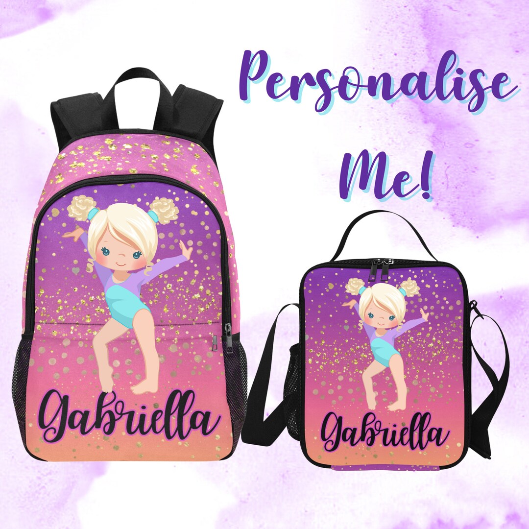 Gift for Gymnast, Fully Customizable, Gymnastics Backpack Laptop Bag ...
