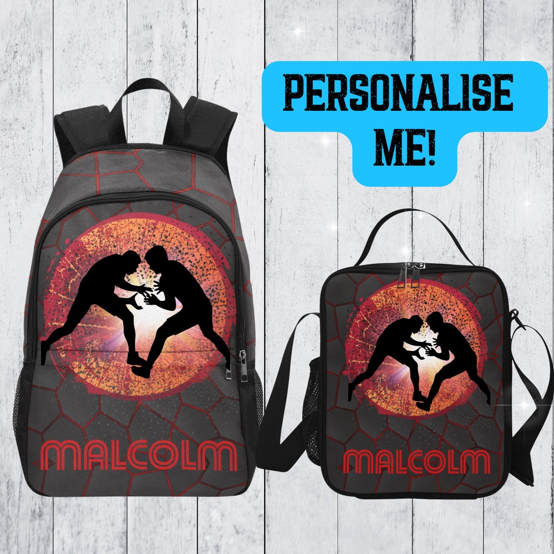 Boys Wrestling Backpack With Name, Name Backpack for Wrestler Boys With ...