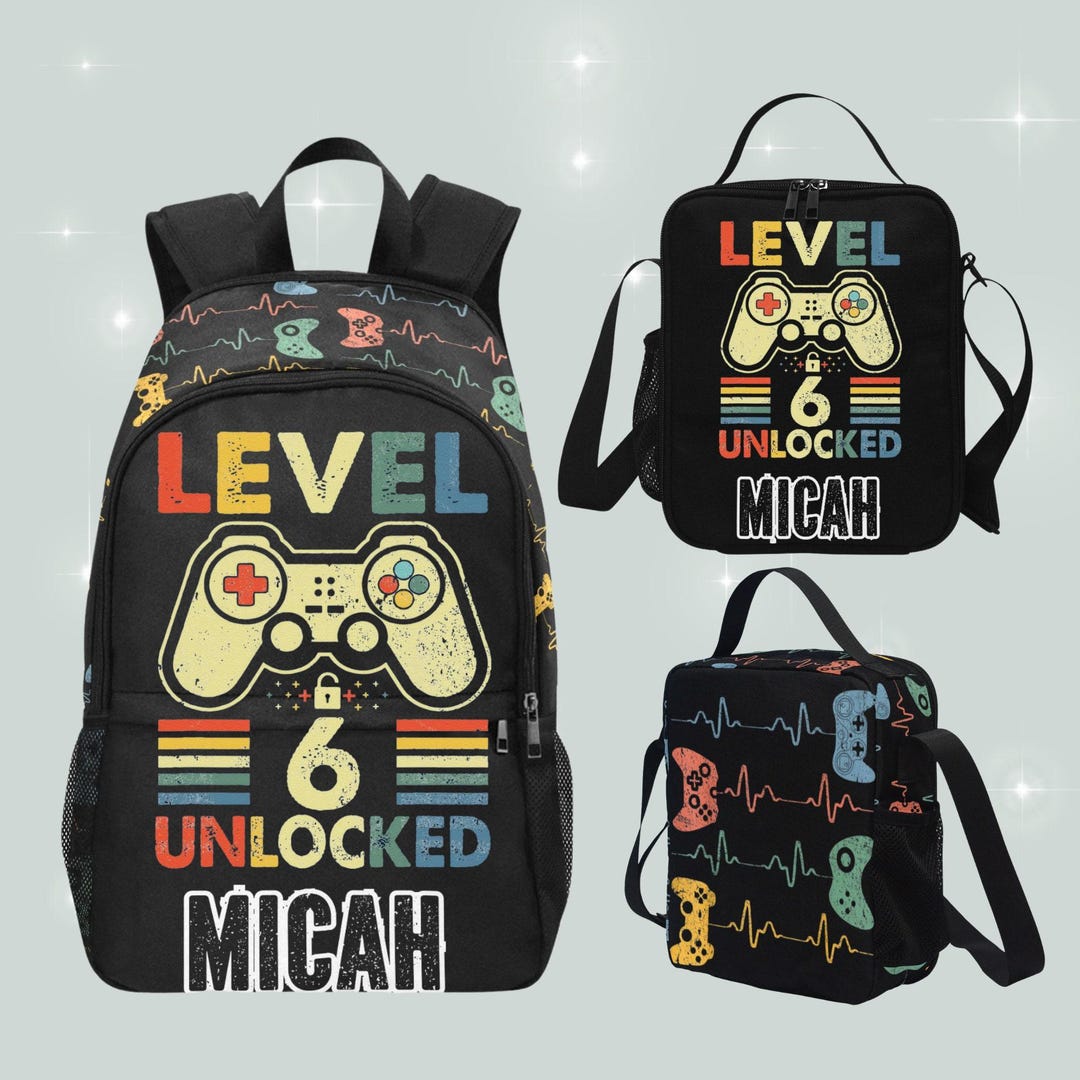 Personalized Backpack for Gamer Boys, Gaming Backpack With Name On ...