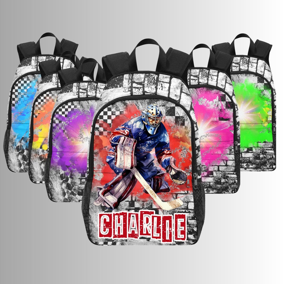 Boys Ice Hockey Backpack, Personalized Backpacks for Ice Hockey Boys ...