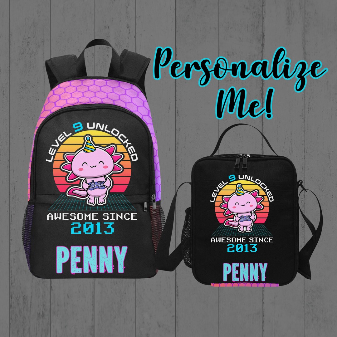 Personalized Gaming Axolotyl Backpack Video Games Backpack - Etsy