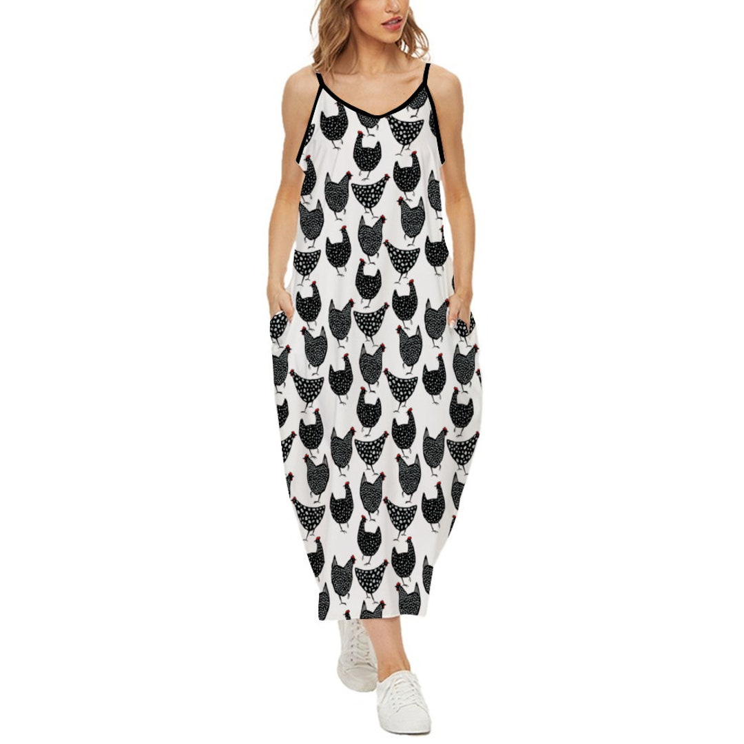 Chicken Maxi Dress With Pockets for Women , Long Summer Dresses for ...