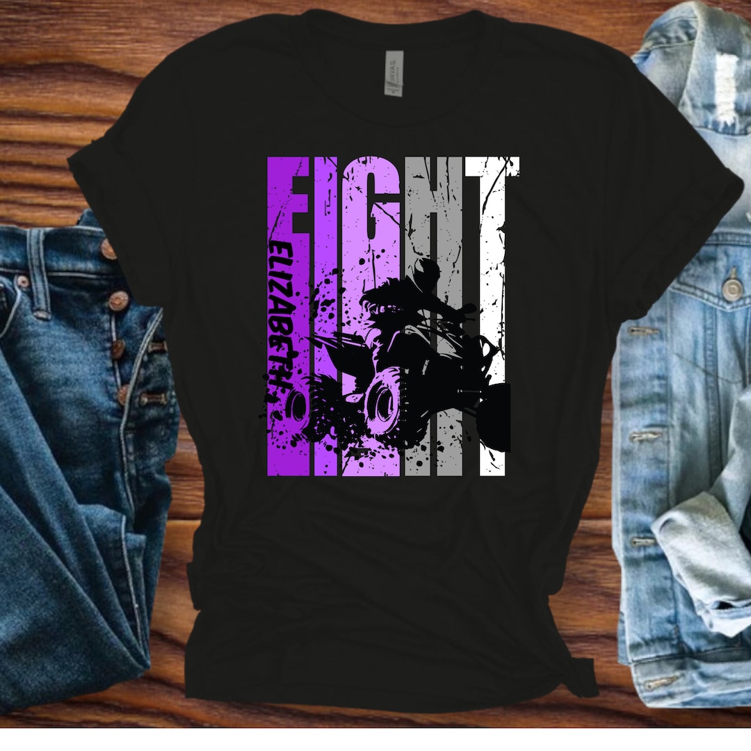 Girls Quad Bikes ATV Shirt With Name and Age, ATV Birthday Party Tshirt ...