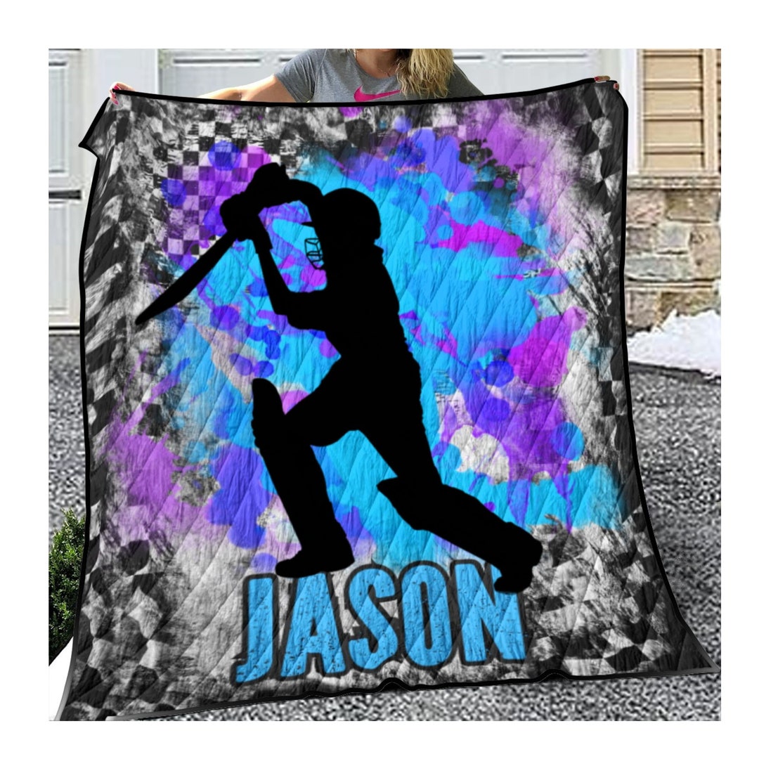 Custom Cricket Quilt and Pillow Set for Boys Personalised - Etsy