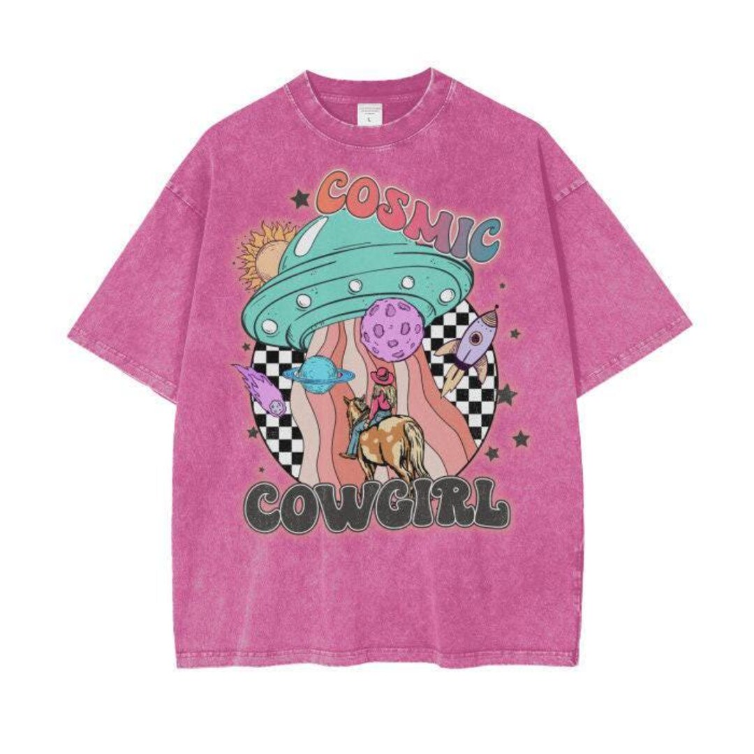 Cosmic Cowgirl Oversized Shirt for Women, Women's Cowgirl Tshirt in ...