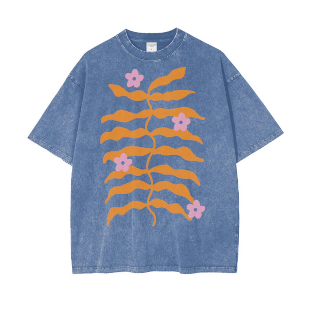 Men's Large Floral Shirt, Oversized Leaf Tshirt, Wildflowers Shirts ...