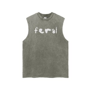Oversized Feral Tank Top for Men, Distressed Men's Tank Top, Feral ...