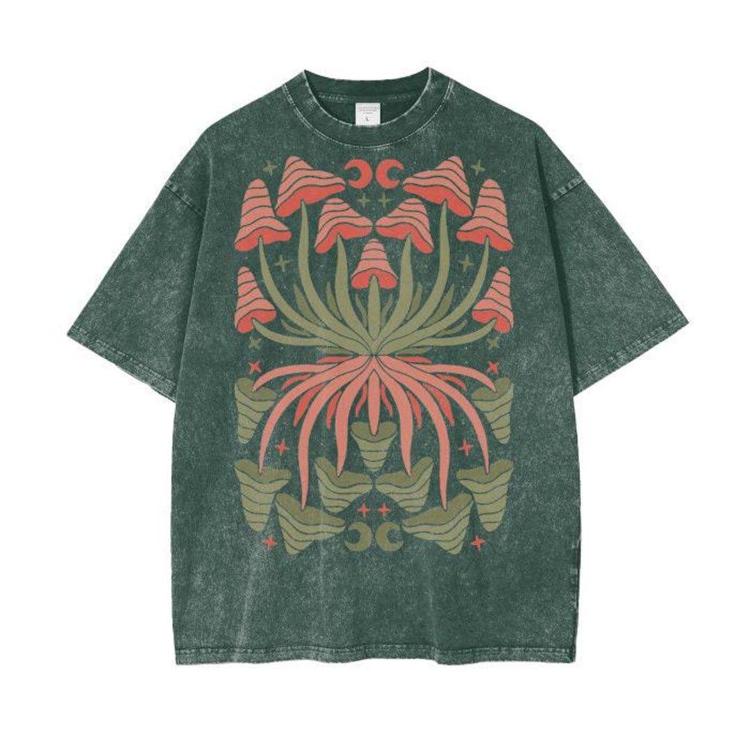 Cottagecore Shirts for Men, Mushroom Tshirts in Oversized Style , - Etsy