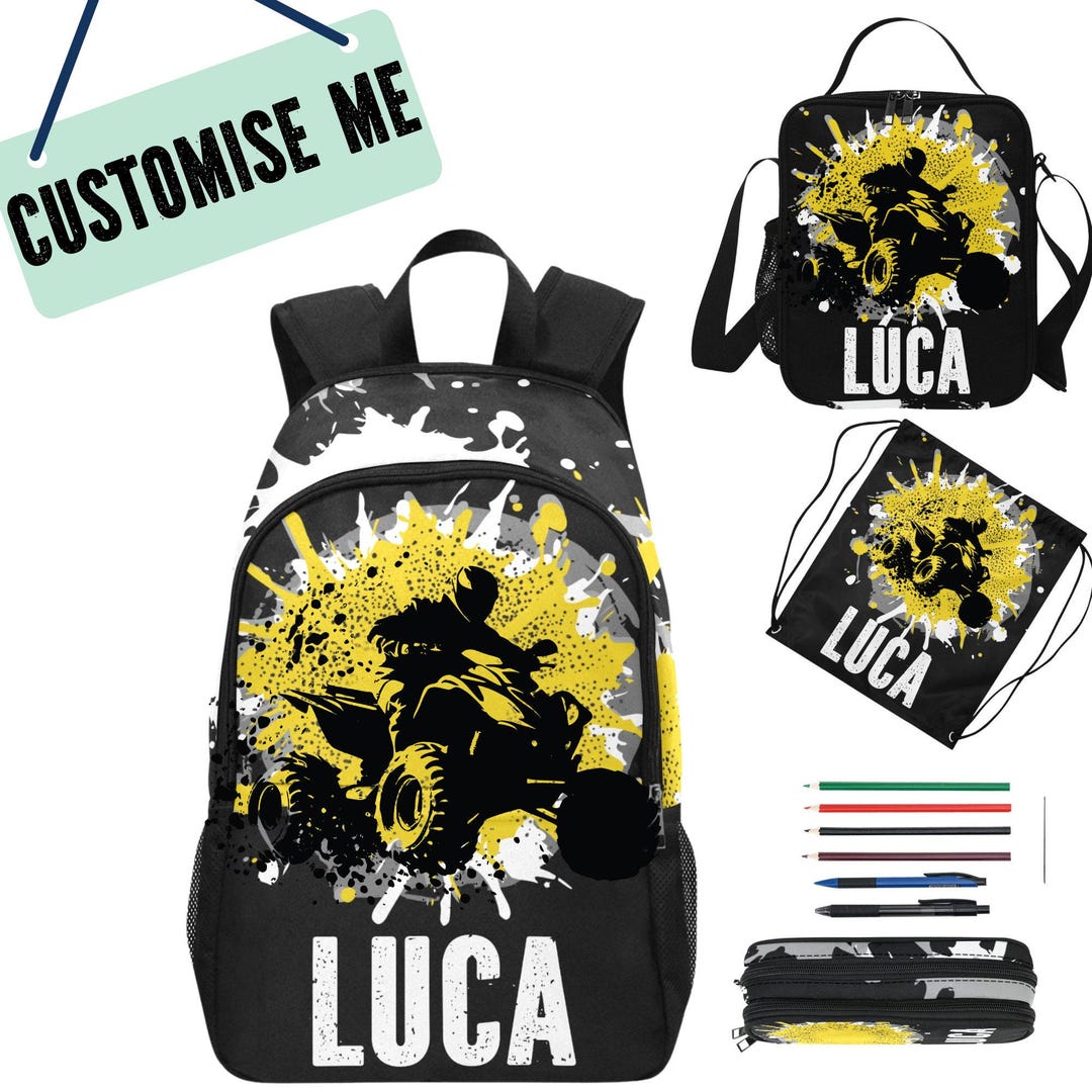Custom ATY Backpack for Boys Starting School, School Bags for ATV Kids ...