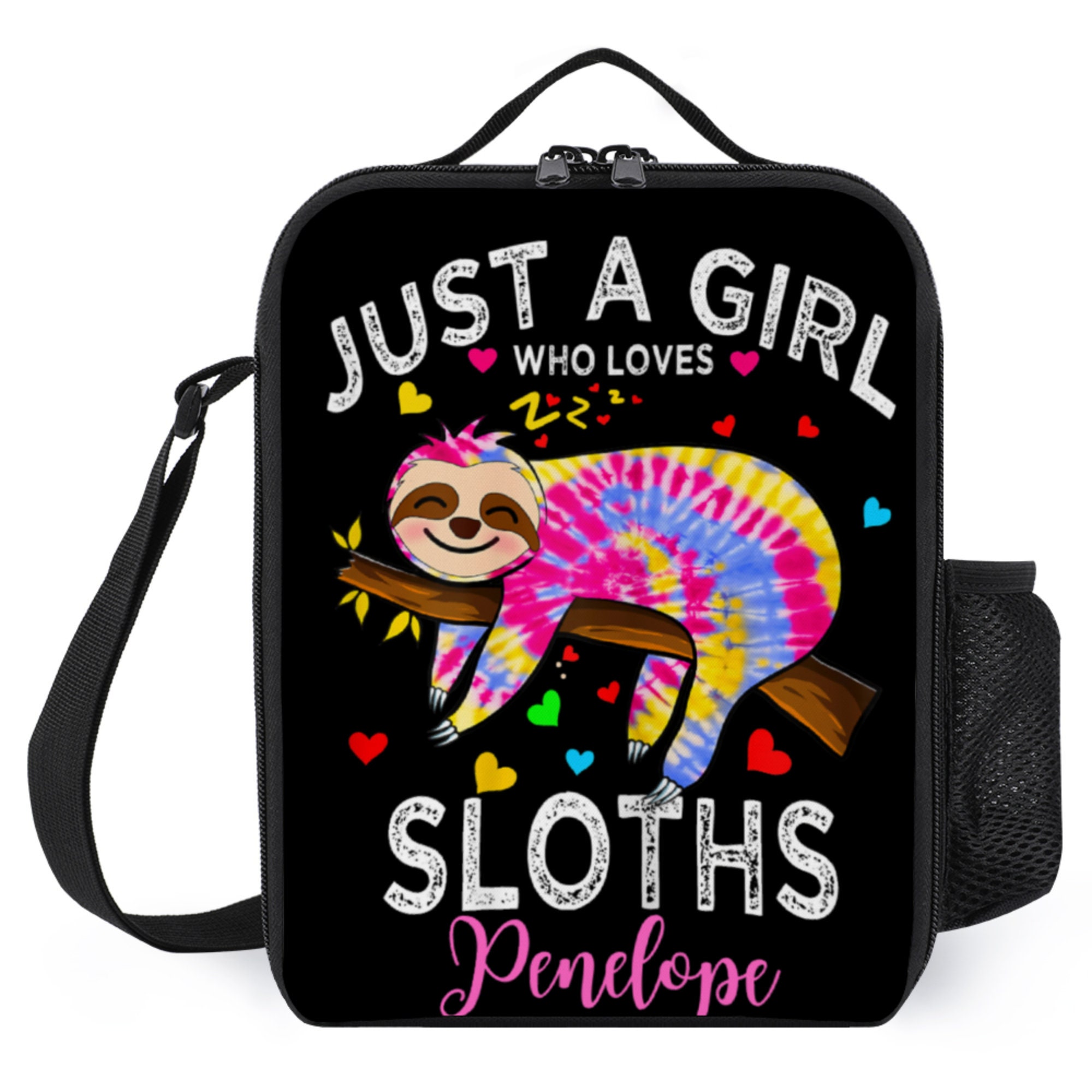 Customized Sloth Lunchbox for Girls With Tie Dye Just A Girl - Etsy