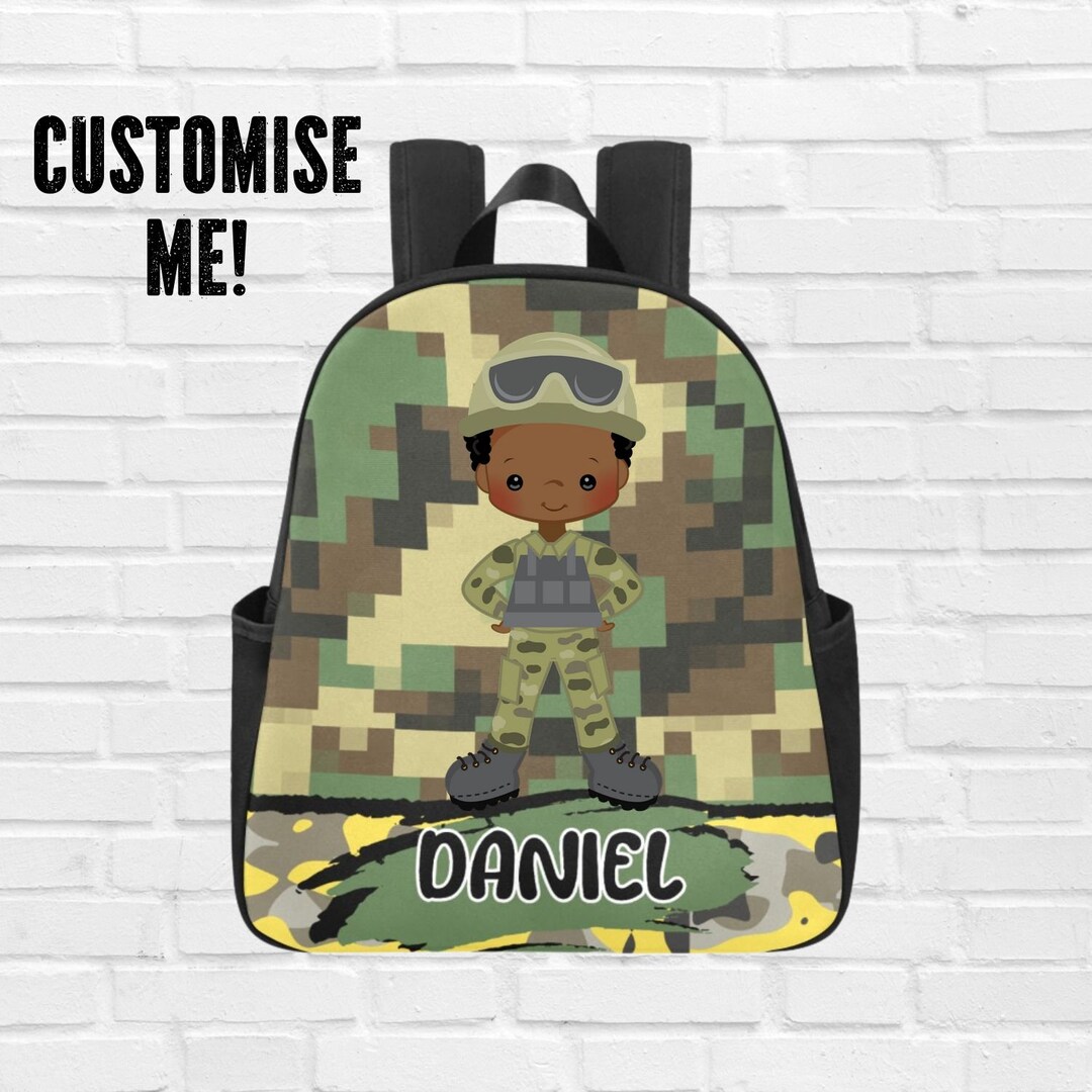 Soldier Custom Backpack for Boys With Name, Personalized Army Backpacks ...