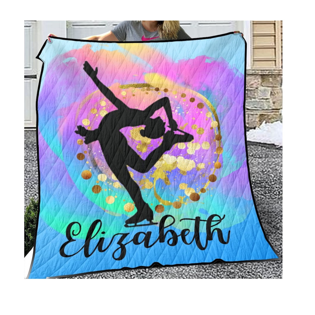 Personalized Girls Ice Skating Quilt Personalise Teenagers - Etsy
