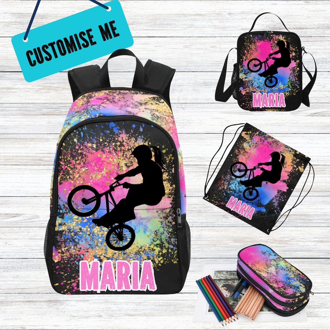 Personalized BMX Backpack for Teens, Biker Bag for Kids, BMX Rucksack ...