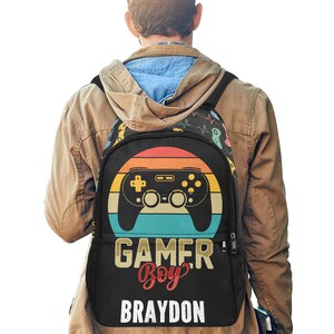 Eat Sleep Game Repeat Backpack for Gamer Boys, Gaming Backpack, Gamer ...